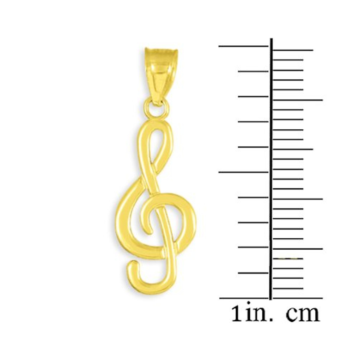 10k Gold Treble Clef Pendant
