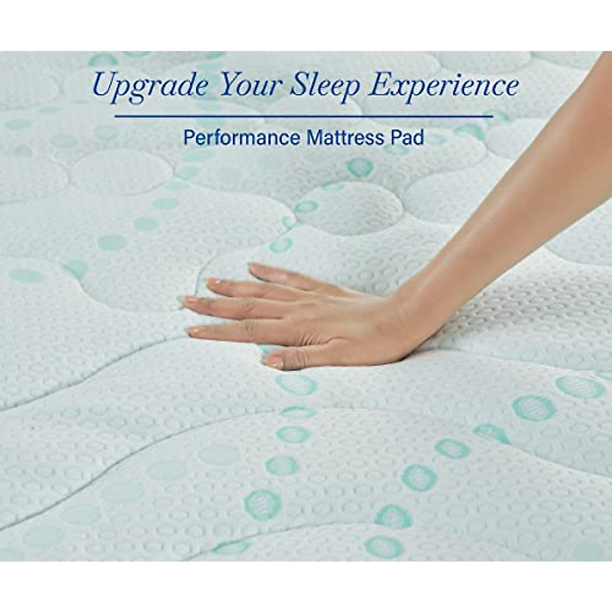 3-Zone Cooling Queen Mattress Pad, Quilted Mattress Pad Queen Size, Deep Pocket Fits 8-20 Inch Mattress