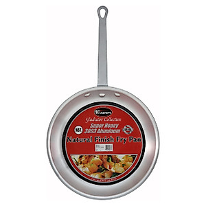 Winco AFP-7A Commercial-Grade Aluminium Fry Pan/Skillet, 7", Silver