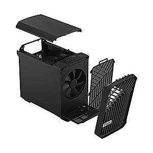 Fractal Design Torrent Nano Black - Solid Side Panel - Open Grille for Maximum air Intake - 180mm PWM Fan Included - Type C - mITX Airflow Mini Tower PC Gaming Case