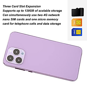AMONIDA IP14 Pro 6.1 Inch Mobile Phone 3 Card Slot 4GB 32GB Mobile Phone for Everyday (US Plug)