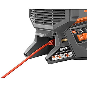 Ridgid 18-Volt 60K BTU Hybrid Forced Air Propane Portable Heater with 18-Volt Lithium-Ion 2.0Ah Battery and Charger Kit