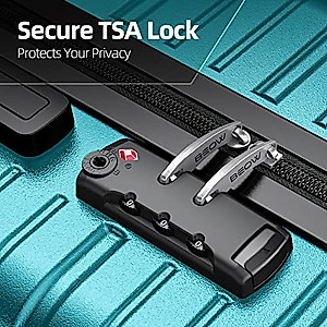 BEOW Luggage Sets 3 Piece Hardside Expandable Luggage Set Clearance Suitcase Sets with Wheels TSA Lock 20''/24''/28''(Teal Blue)