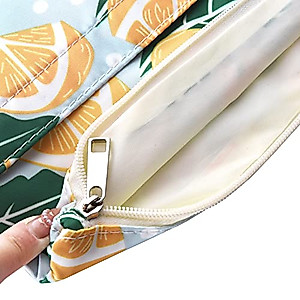 Book Sleeve for Book Lovers with Zipper, Book Nerd Book Protector, Book Covers for Hardcover Washable Multifunctional Book Sleeves Fits Most Standard Paperbacks, Medium 11 Inch X 9 Inch Gray Orange