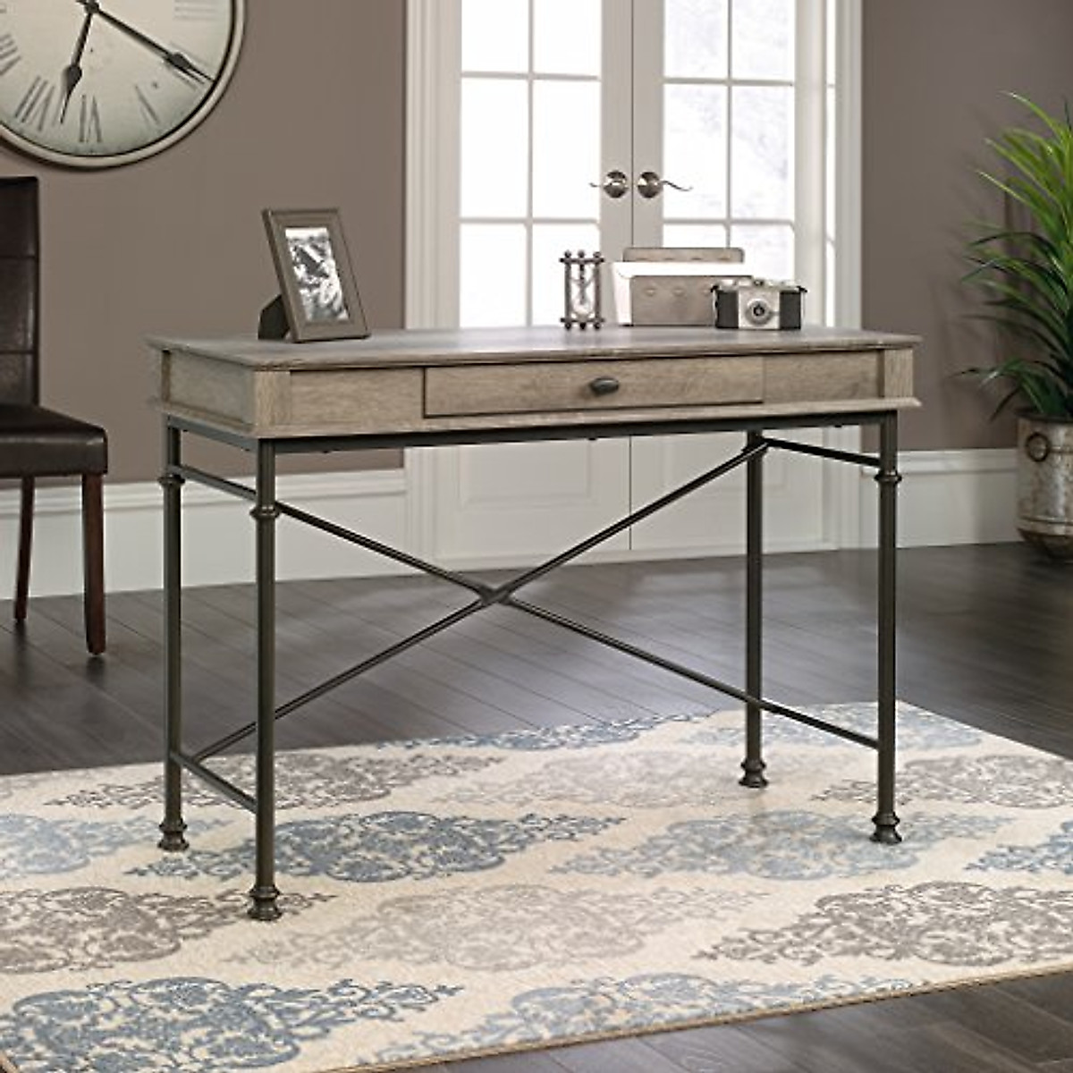 Sauder Canal Street Console Desk, Northern Oak finish