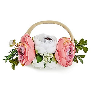 Century Star Tulle Tutu Dress Baby Toddler Girls First Birthday Outfit 1 One Year Old Gifts Easter Festival Dress Up Sundress with Flower Headband Light Pink 12 Months