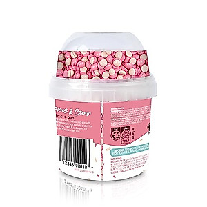 Nad's Hair Removal Waxing Dots - Strawberries & Cream Hard Wax Beads - Wax Kit Hair Removal For Women - Microwaveable No-Strip Formula