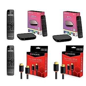 (Pack of 2) Formuler GTV 4K Ultra HD Media Streaming Box | Bonus Formuler IR1 Remote | Bonus Pro-Grade 4K High Speed HDMI Cable