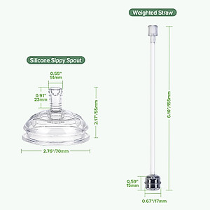 haakaa Weighted Straw Replacement Silicone 1pc, for Gen. 3 Manual Breast Pump Baby Bottle Sippy Cup Conversion Attachment
