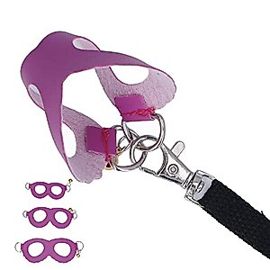 Hamster Harness And Leash Set, Comfortable Harness Hamster Leash Guinea Pig Harness Sturdy Artificial Leather with Bells for Guinea Pigs(Purple)
