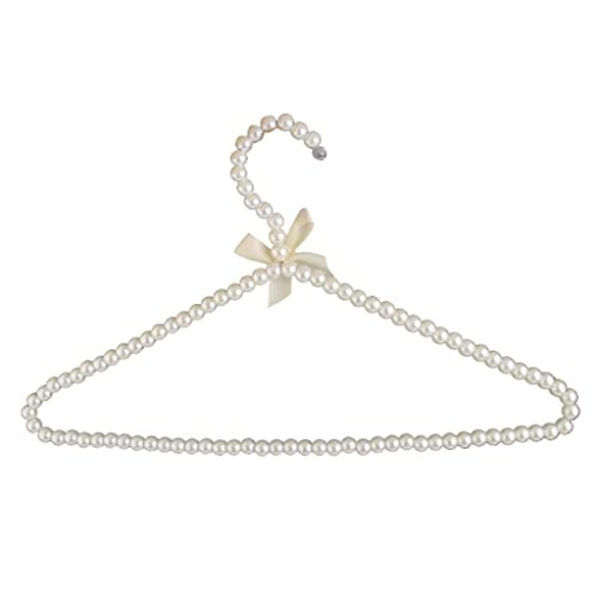 NC Pearl Adults Clothes Bow Hanger Coat Skirt Trouser Holder Rack Bar , White