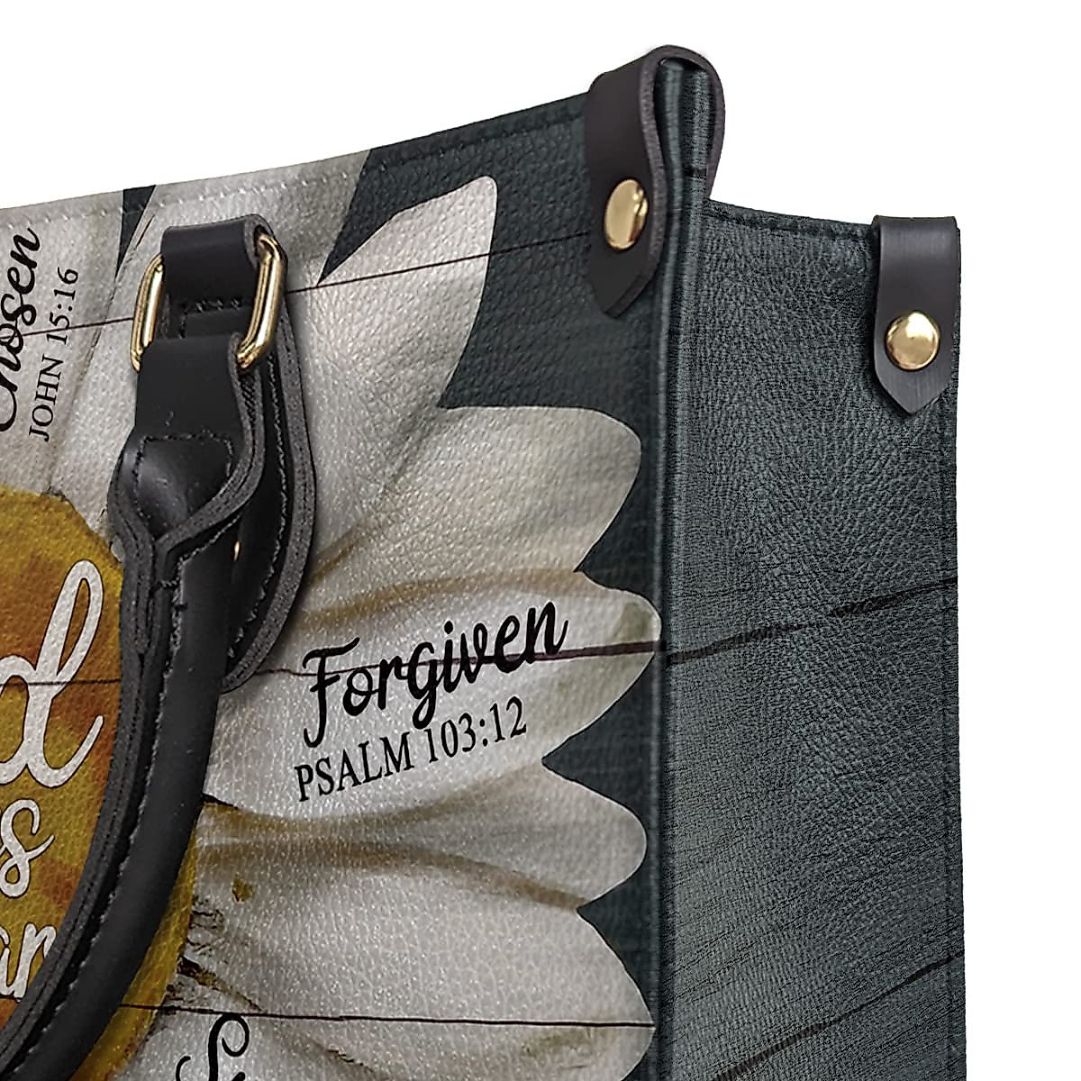 64HYDRO Christian Gifts, Daisy God Says Faith Purses for Women, Shoulder Bag, Handbags for Women, Valentines Day Gifts for Her, Gifts for Sisters, Daughter, Mom, Friends - Travel Work Leather Bag