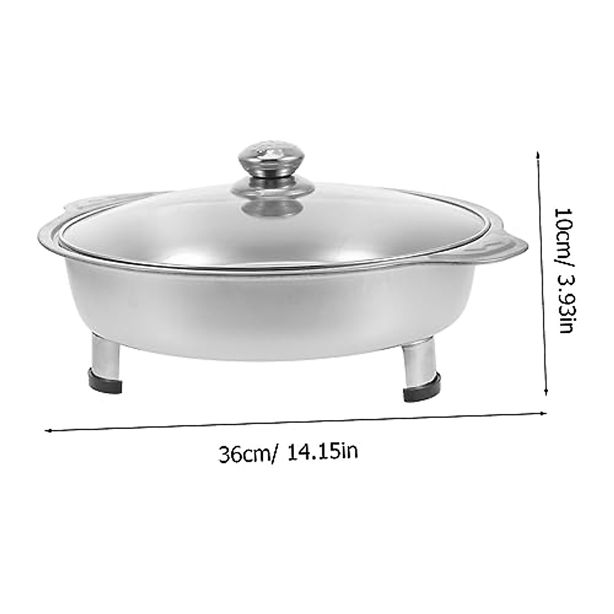 YARNOW Buffet Food Holder Flat Buffet Tray Rectangular Buffet Serving Plate Stainless-Steel Plate for Buffet Grilled Fish Plate Food Rack Chafing Dish Dining Table Metal Stainless Steel