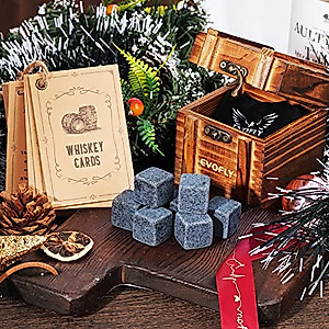 Two-in-one Gift Whiskey Decanter Set And Whiskey Stones Set, Christmas Stocking Stuffers, Unique Gifts for Men Husaband, Anniversary Birthday Gift Ideas for Him