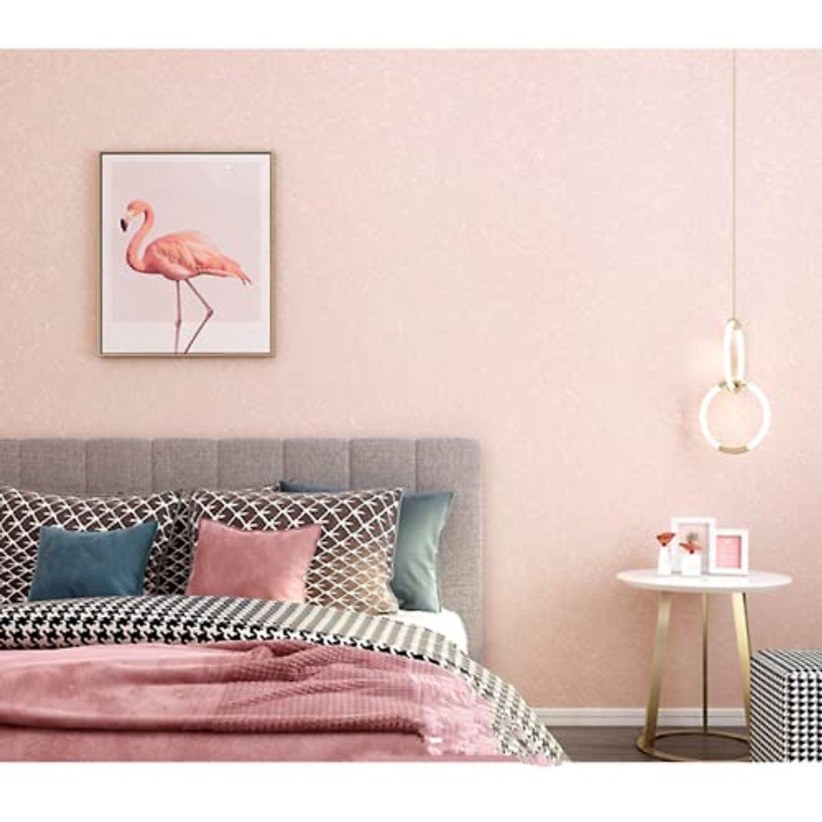 MOENMOAI Pink Wallpaper 11.8" X 78.7"Self Adhesive Peel and Stick Removable Home Decorative Vinyl Film for Home Decoration Worktops Furniture Stickers Contact Paper Removable Kitchen Wallpaper