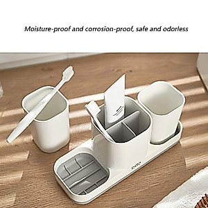 Lightweight and Comfortable mouthwash Cup, Multi-Compartment Toothbrush Cup, Simple Household Bathroom Toothbrush Cup, Safe and Durable wash Cup, Suitable for Travel and Outdoors