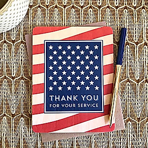 American Thank You Card by Night Owl Paper Goods, Birch Wood