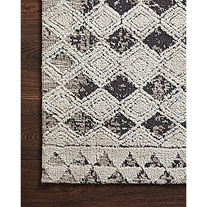 Justina Blakeney x Loloi Yeshaia Collection YES-02 Black/Neutral Transitional 7'-9" x 9'-9" Area Rug