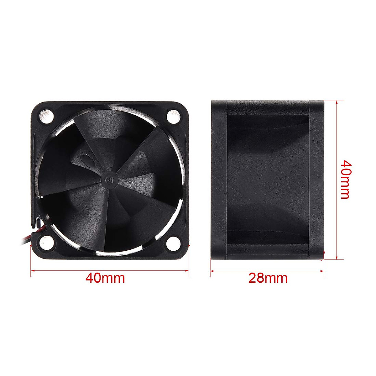 uxcell 40mm x 40mm x 28mm 24V Brushless DC Cooling Fan