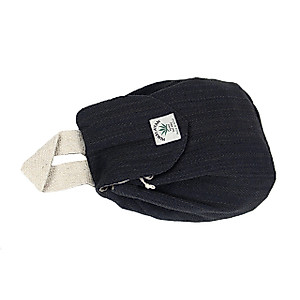 Hemp small bag for women Girls Light Weight Eco Friendly Small cute backpack Bag for everyday lives (Fade Black)