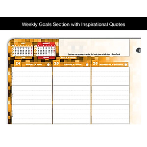 Dated Middle High School Student Planner 2023-2024 Academic School Year, ‎Medium (6.75" by 9") Matrix Style Datebook with Boulder Cover