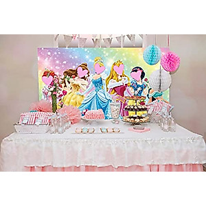 Princess Theme Photography Backdrop Princess Girl Dream Birthday Party Decoration Fantasy Princess Birthday Banner（7x5FT）