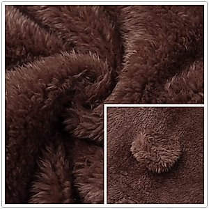 CAHL&FAUO Unisex Baby Boy Girl Solid Romper Infants Outfit Clothes 3D Print Bear Color with Zipper Jumpsuits for 0-3 Months Brown