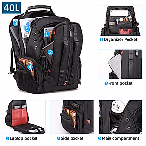 Large Laptop Backpack 17 inch Durable XL Heavy Duty Travel Backpack