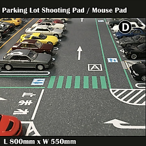 TAPDRA 1/64 Parking Lot Mat Model Car Vehicle Scene Display Large Garage Toy Mouse Pad (JP)-Packed in Roll