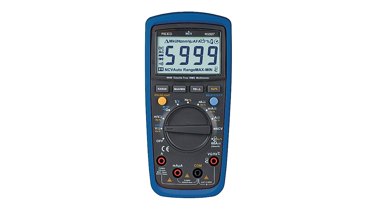 REED R5007 Multimeter with True RMS & Non-Contact Voltage Detection