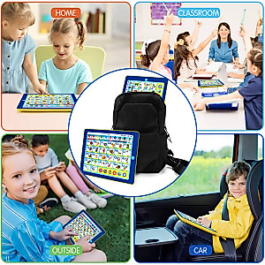 6-in-1 Kids Tablet with ABC/Words/Numbers/Color/Games/Music - Interactive Educational Electronic Toys Makes Learning Fun, Toddler Learning Toys Gifts for Age 3 4 5 Year Old Boys Girls&Preschool