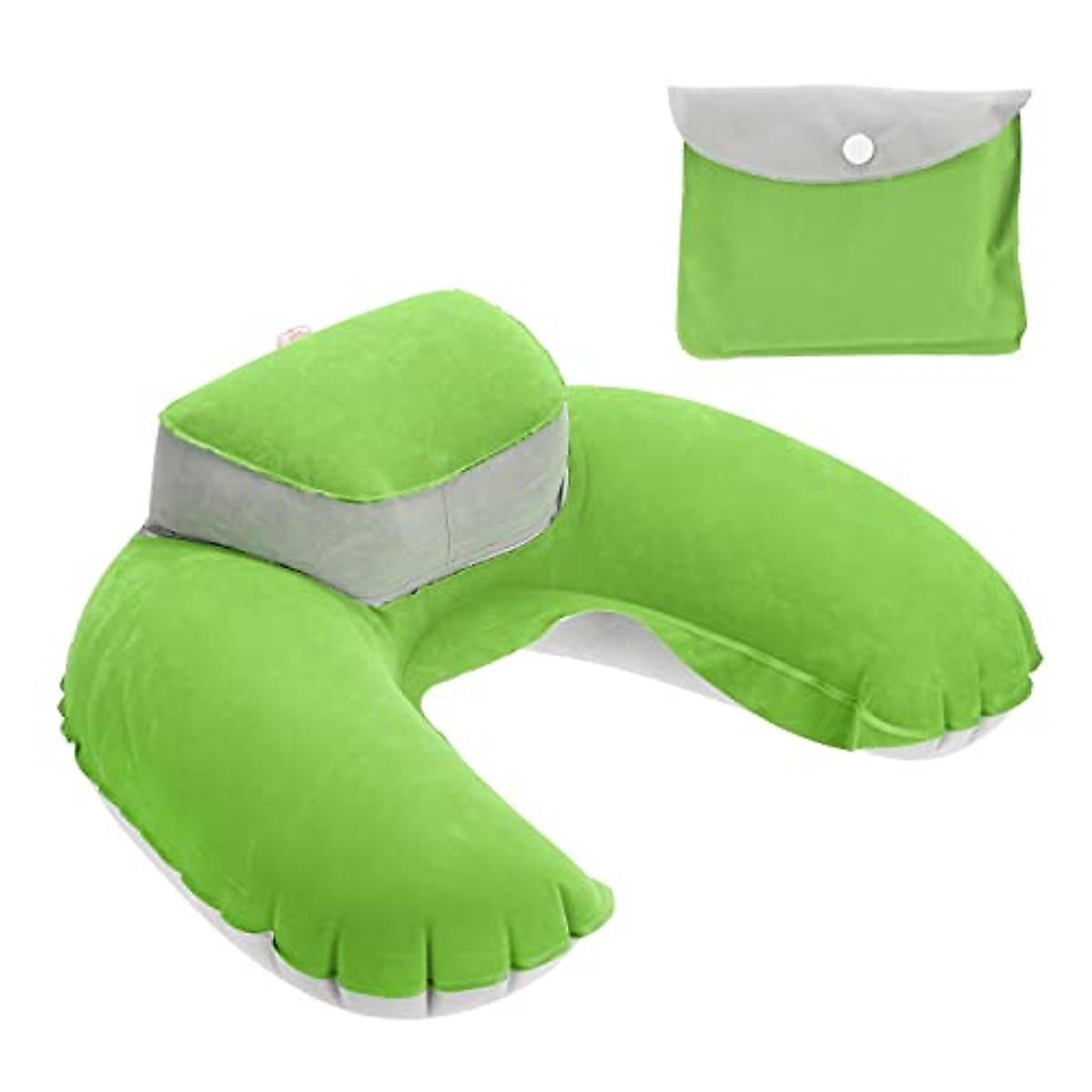 PATIKIL Travel Neck Pillow, U Shaped Pillow Portable Head Neck Support Travel Neck Flight Pillow with Storage Pouch for Airplane Train Office, Green