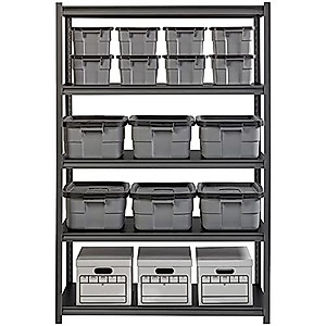 Hirsh 3,200 lb Capacity Iron Horse Shelving - 5 Compartment(s) - 72" Height x 48" Width x 24" Depth
