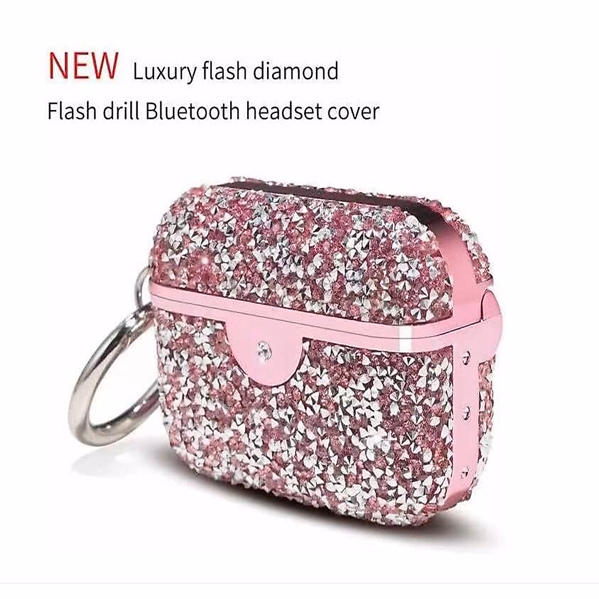 GJCC Glitting Design for AirPods 3 Cases Luxury Glitter Crystals Stylish Design Cover for AirPods3 Charging Case Headphone Case with Keychain Bluetooth Flash Drill pc Electroplating