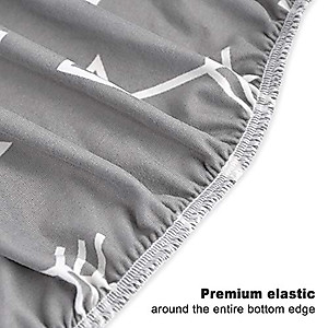 BORITAR Changing Pad Covers Soft Stretchy Jersey Knit 2 Pack, Semi-Waterproof Chang Table Covers for Boys with Grey Arrow and Circle Printed