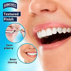 Armonds ProPicks MicroPick Dental Picks for Teeth Cleaning with Zinc Oxide - Disposable Plastic Toothpicks for Teeth & Gums - Protects Teeth & Massages Gums - 3 Packages x 120 Plastic Dental Picks