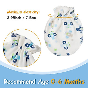 60 Pairs Newborn Baby Gloves Infant No Scratch Elastic Wrist Infant Soft Gloves Baby Mittens for 0-6 Months Baby Girls Boys (Cute Style)