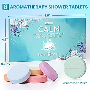 CalmNFiz Shower Steamers Aromatherapy Gift Set- 8 Pack Bath Bombs Gift for Mom with Essential Oil for Home SPA, Self-Care, Relaxation - Mother's Day, Birthday Gifts for Women Who Have Everything