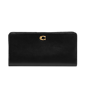 Coach Smooth Leather Skinny Wallet, Deep Plum