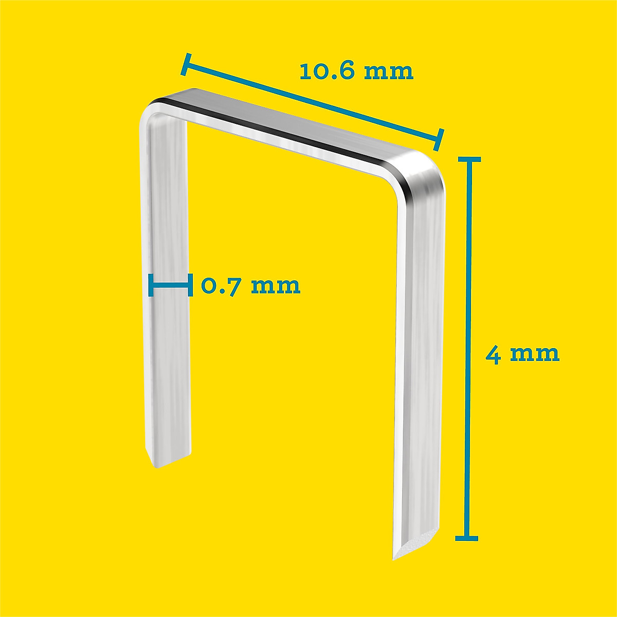 Rapid 11825725 Feindrahtklammer Typ 13/4mm, 2.500 St. Schachtel, 4 mm, Verzinkter Stahl
