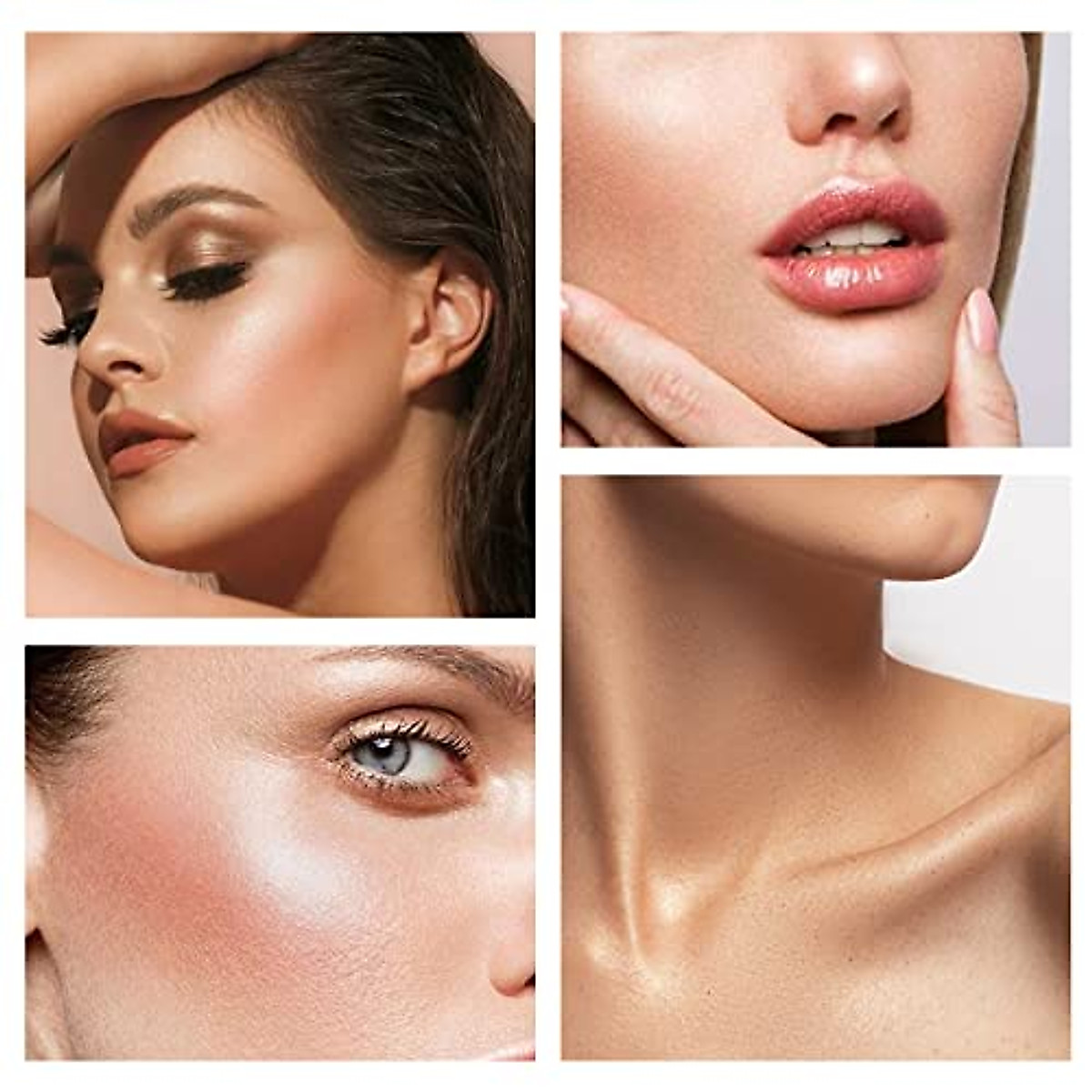 Boobeen Highlighter Makeup Highlighter Palette Powder Shimmer Highlighter Makeup Facial Illuminator Bronzer Palette Waterproof Long Lasting
