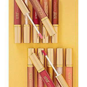 KISS Glam Shine Vita Lip Gloss (1 PACK, Gold Spot)