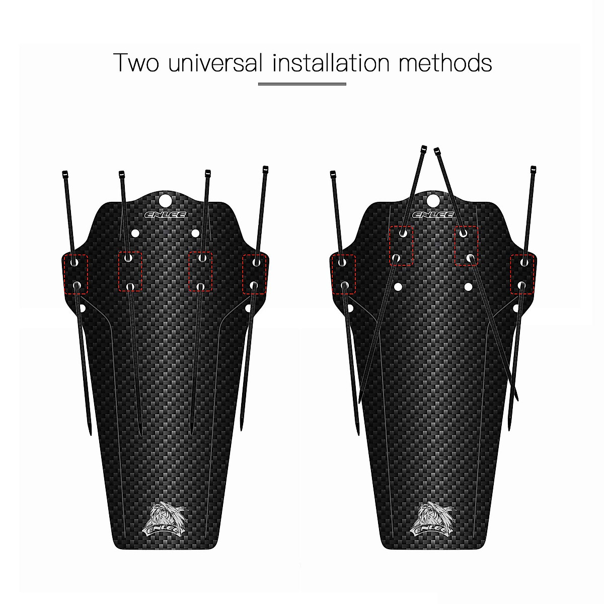 HUIOP Bike 1pc Bike Mountain Road Bike Mud Guard Front and Rear Compatible Cycling Mudguard with Fixing Straps Bike Accessories