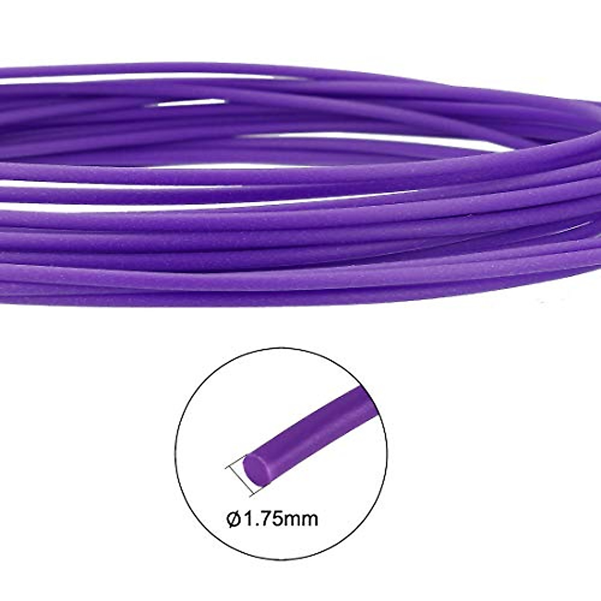 uxcell 3D Pen Filament Refills,16Ft,1.75mm PCL Filament Refills,Dimensional Accuracy +/- 0.02mm,for 3D Printer,Purple