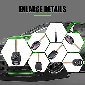 SCITOO 3 Buttons Keyless Entry Remote Control Key Fob Replacement for 2006-2016 for Honda for Odyssey for Civic 1PC FCC N5F-S0084A