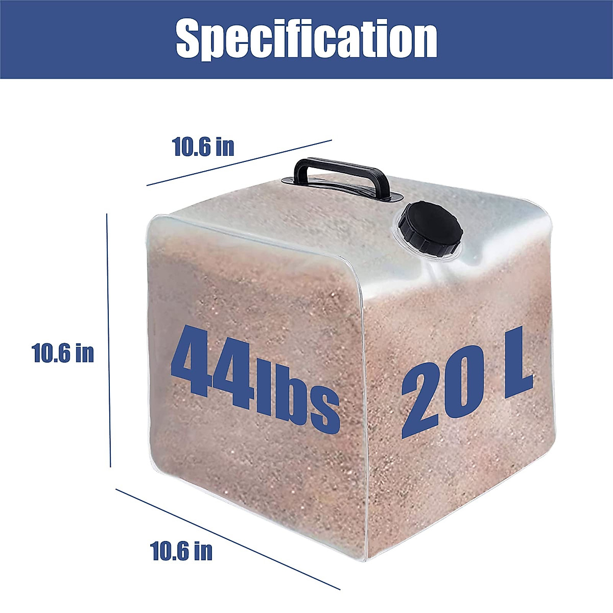 2 Pack Pool Ladder Weights, Heavy Duty Plastic Swimming Pool Step Sand Bag, Anchor Pool Stair Weights for Above Ground Pool Entry Systems, (Sand Not Included)