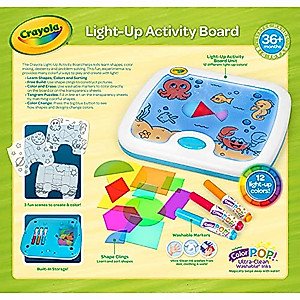 Crayola Light Up Activity Board, Kids Art Kit, Toys & Gifts for Ages 3, 4, 5, 6