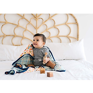 Large Premium Knit Baby 3 Layer Stretchy Quilt Blanket Citrus by Copper Pearl