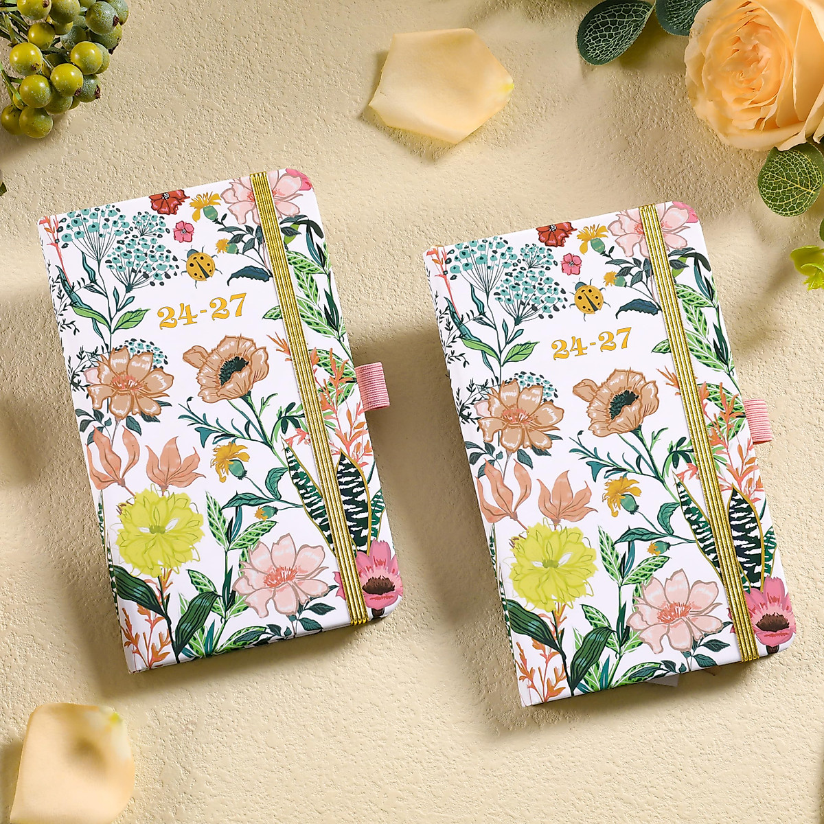 2024-2027 Pocket Planner/Calendar - 3 Year Monthly Planner 2024-2027, Jul 2024 - Jun 2027, 3.8" x 6.3", Small/Purse Planner 36 Months with Pen Holder, Inner Pocket, Elastic Closure and 61 Notes Pages