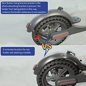 Duraplusio Scooter Rear Fender Compatible with Xiaomi M365 / M365 Pro / 1S / Pro 2 / Essential, Support Mudguard Bracket Fenders Accessory for Xiaomi Electric Scooter